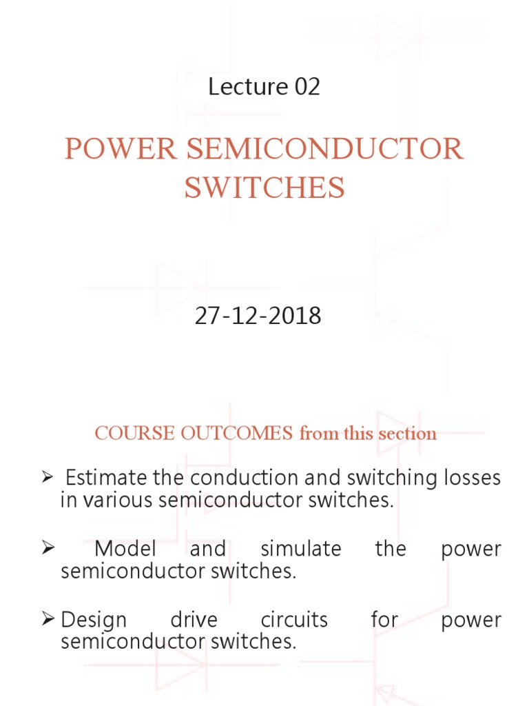 Lecture 02 - Power Semiconductor Switches | PDF | Field Effect ...