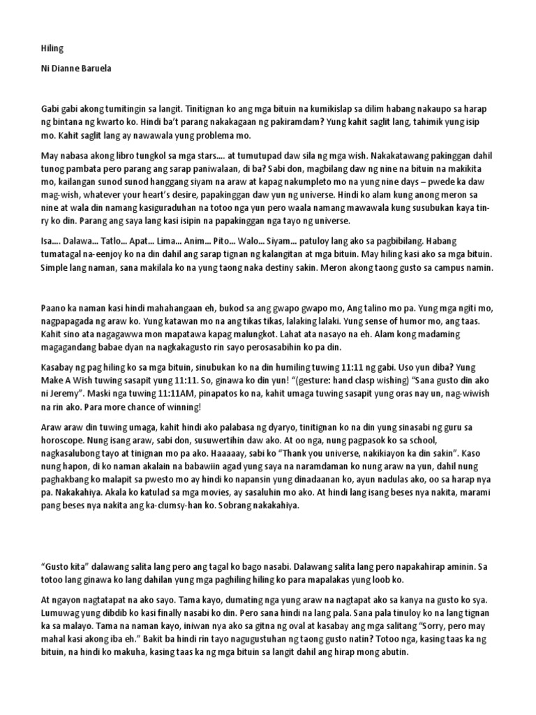 Hiling (Monologue) | PDF