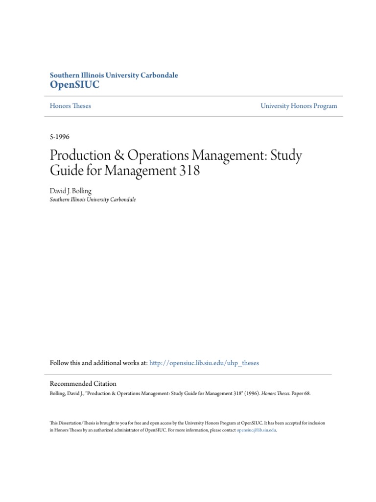 Production & Operations Management PDF | PDF | Moving Average | Forecasting