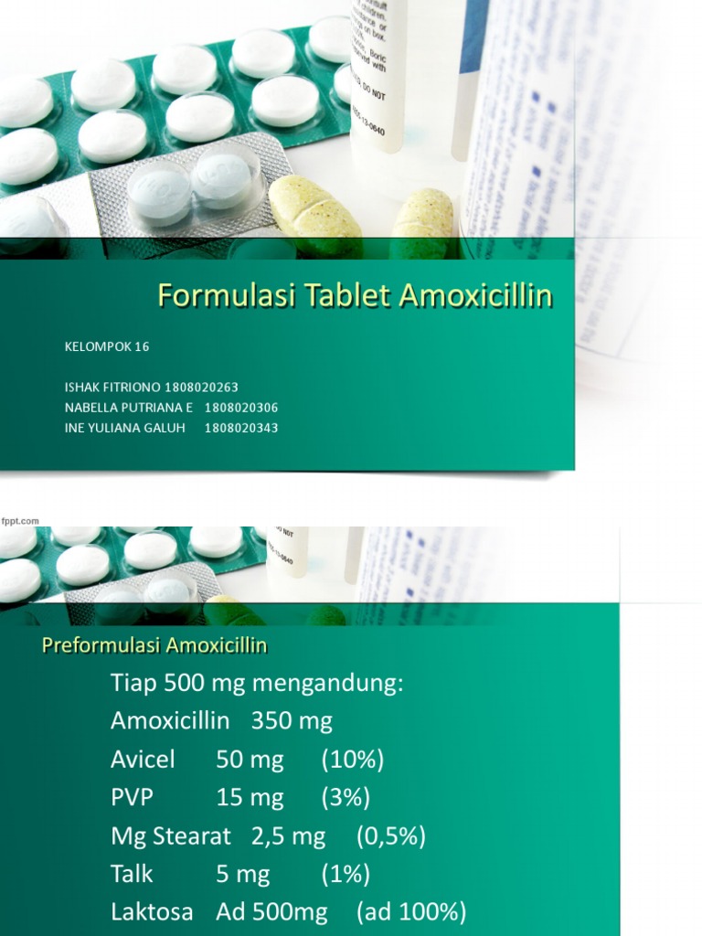 Preformulasi Tablet Amoxicillin | PDF
