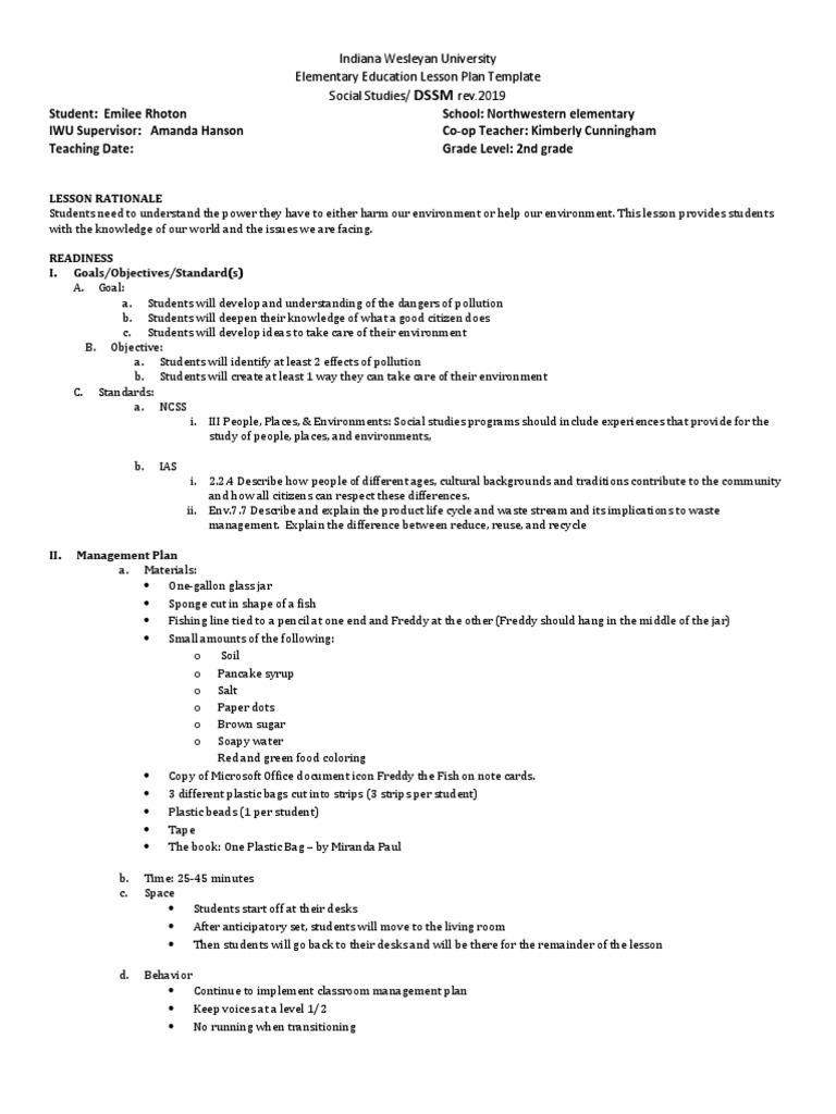 Social Studies and Science Pollution and Recycling | PDF | Lesson Plan ...