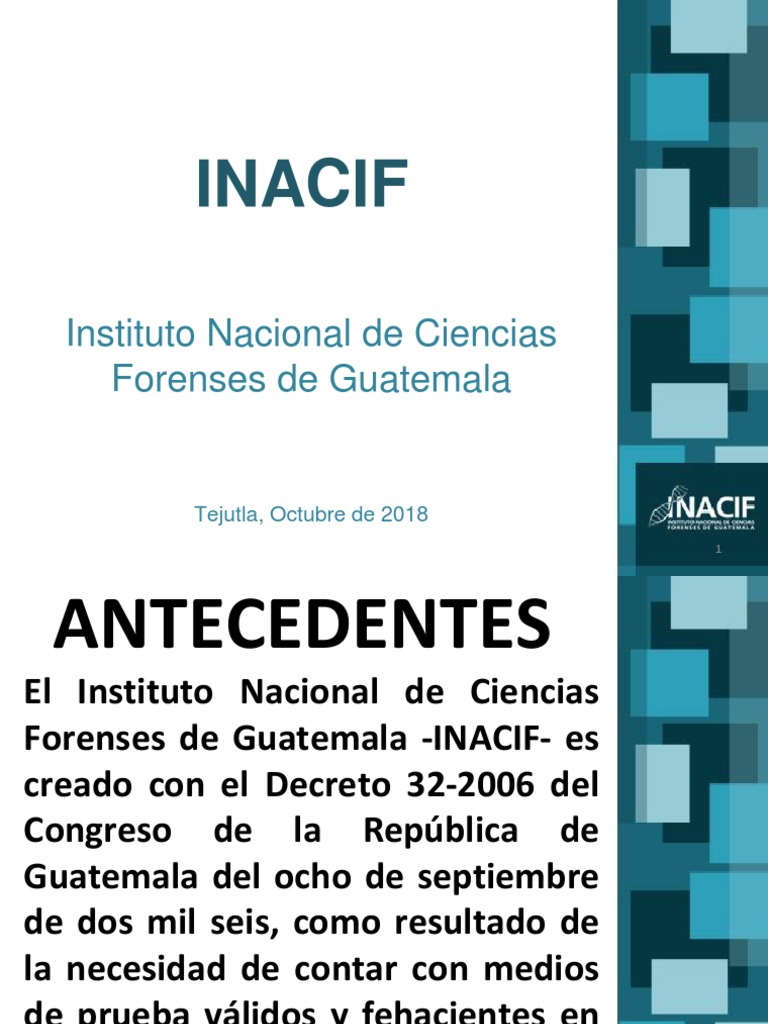 Inacif: Instituto Nacional de Ciencias Forenses de Guatemala ...