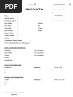 Biodata Format | PDF | Symbols | Communication