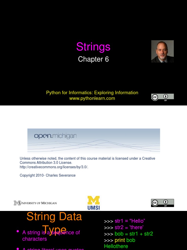 Strings: Python For Informatics: Exploring Information | PDF | Computer Programming | Software ...