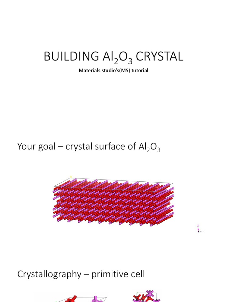 Building Alumina Crystal in MS | PDF | Crystal Structure | Condensed Matter