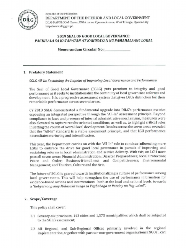 SGLG Guidelines | PDF