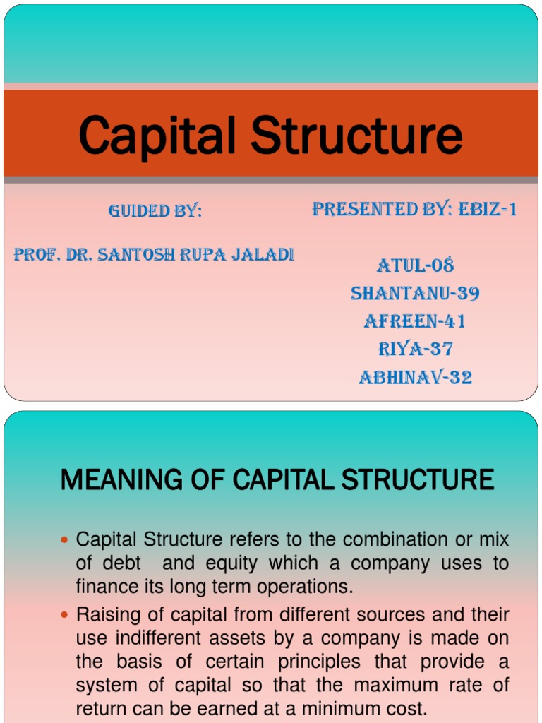 Capital Structure | PDF | Capital Structure | Financial Capital