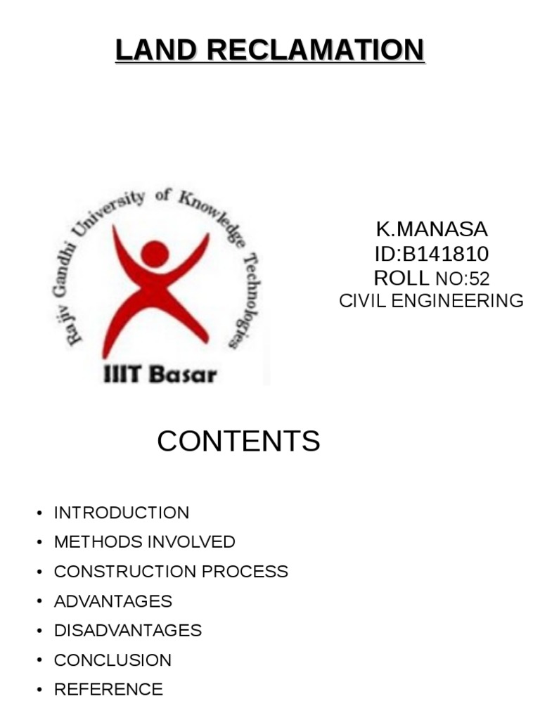 Land Reclamation Methods and Benefits | PDF
