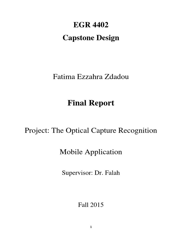 The Optical Capture Recognition | PDF | Optical Character Recognition ...