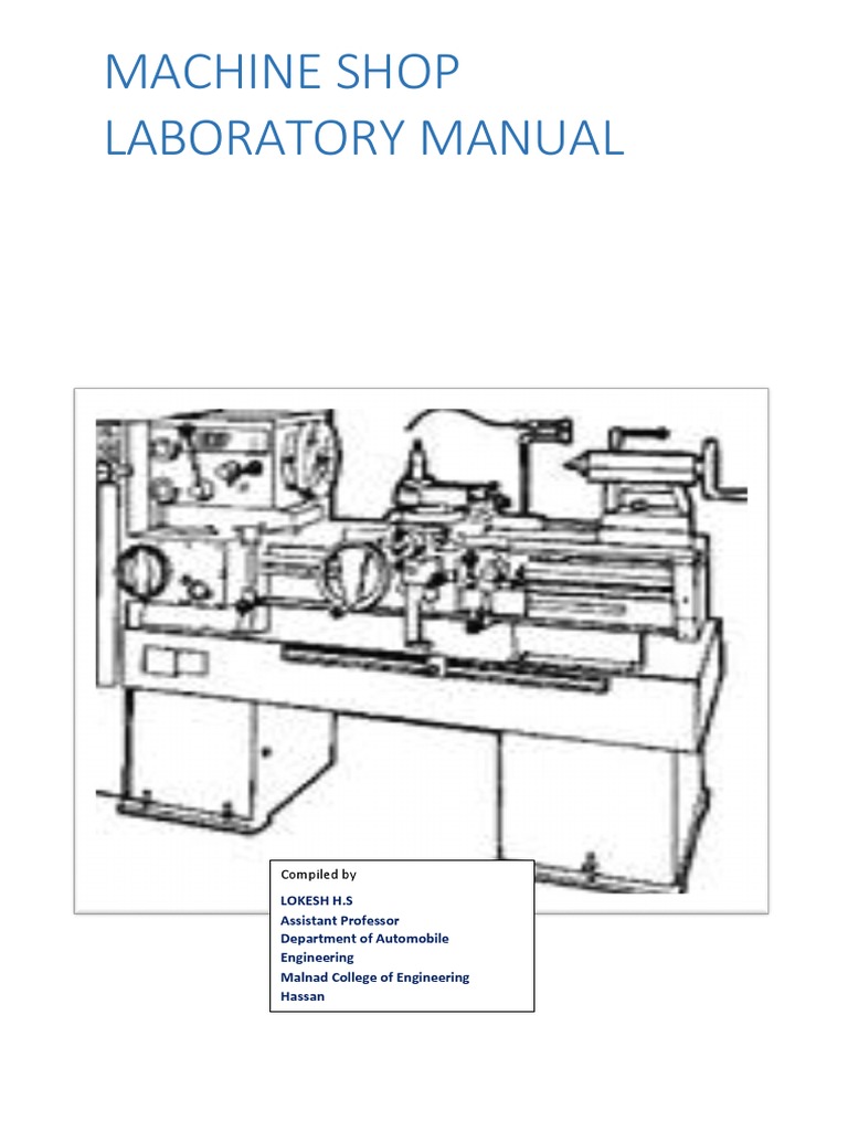 Machine Shop Laboratory Manual | PDF | Grinding (Abrasive Cutting ...