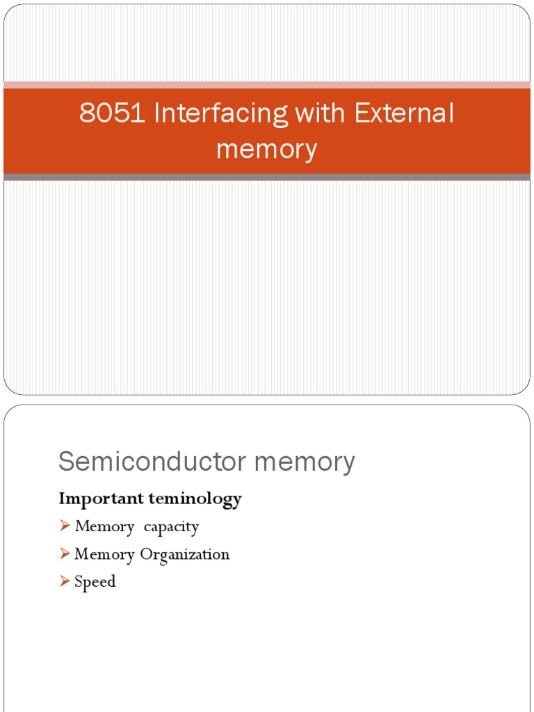 8051 Interfacing With External Memory | PDF | Random Access Memory ...