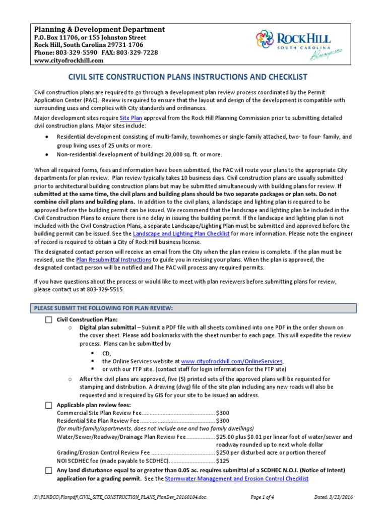 Civil Site Plan Submission Guidelines | PDF | Zoning | Map