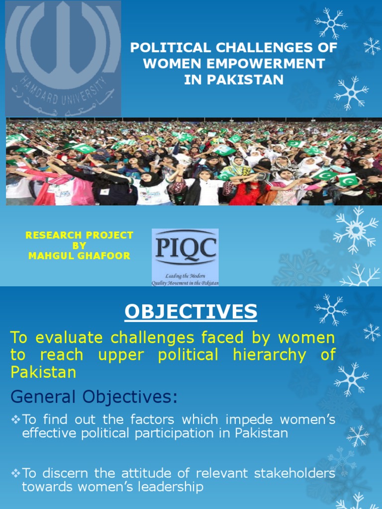Women in Pakistani Politics | PDF | Quantitative Research | Survey ...
