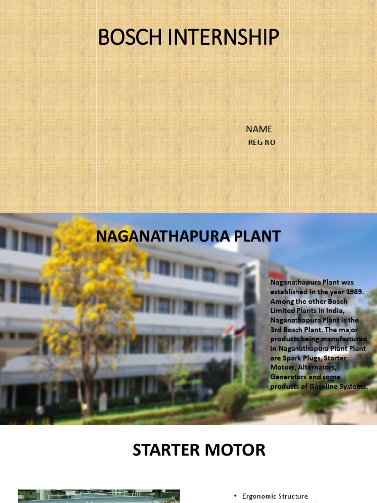 Bosch Internship | PDF | Electric Motor | Machines