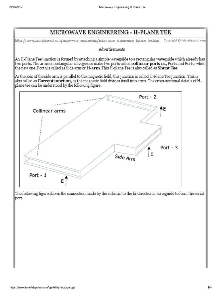Microwave Engineering H Plane Tee | PDF | Mathematical Concepts | Theoretical Physics