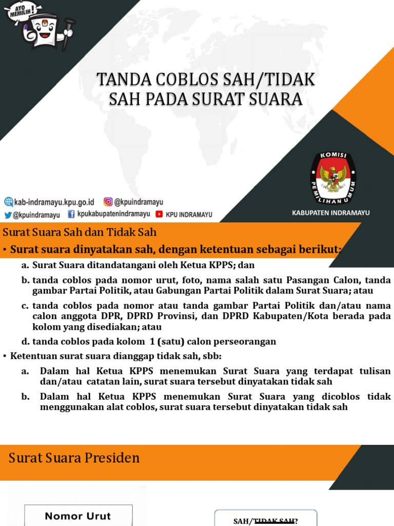 Tanda Coblos Surat Suara Sah Dan Tidak Sah | PDF