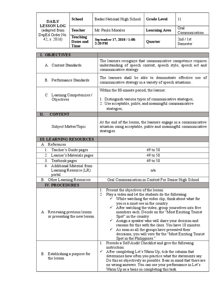 Lesson Plan 2nd Quarter | PDF | Lesson Plan | Learning
