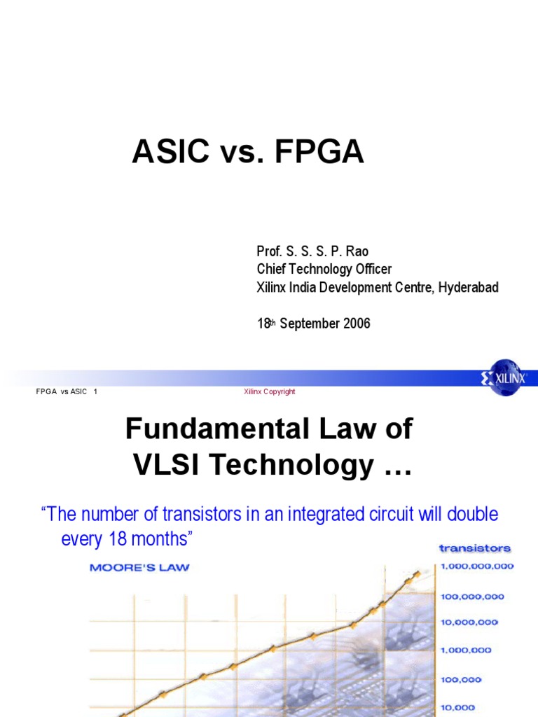 Asic Vs Fpga Pdf Field Programmable Gate Array Integrated Circuit