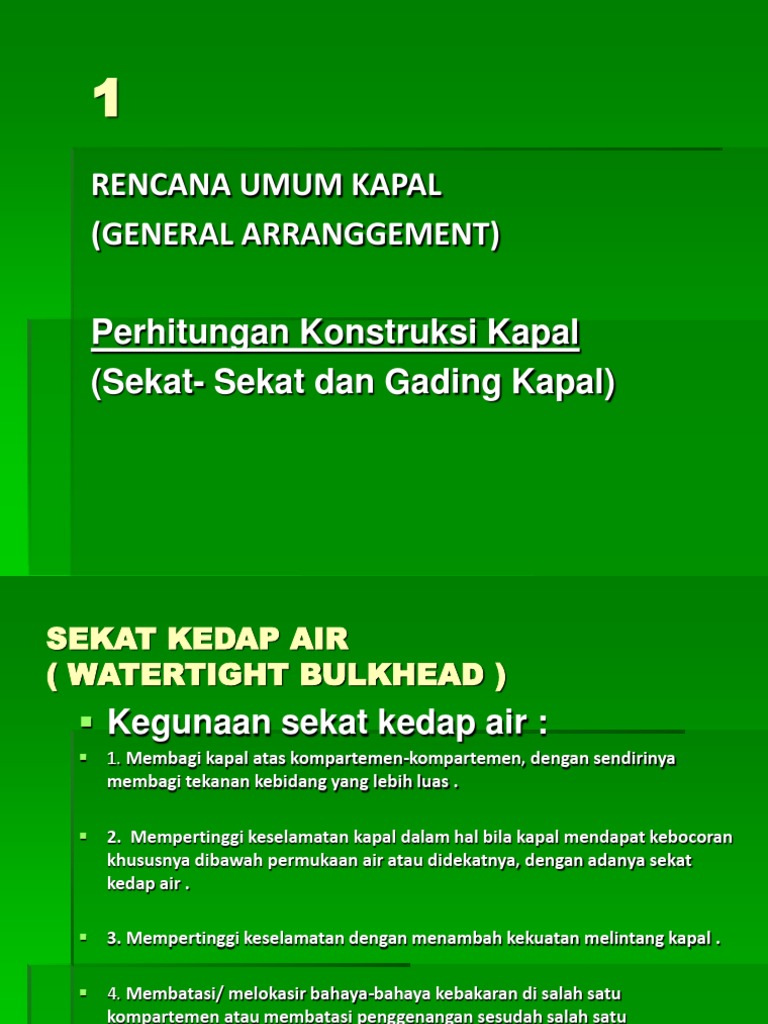 Rencana Sekat Kedap Air Kapal | PDF
