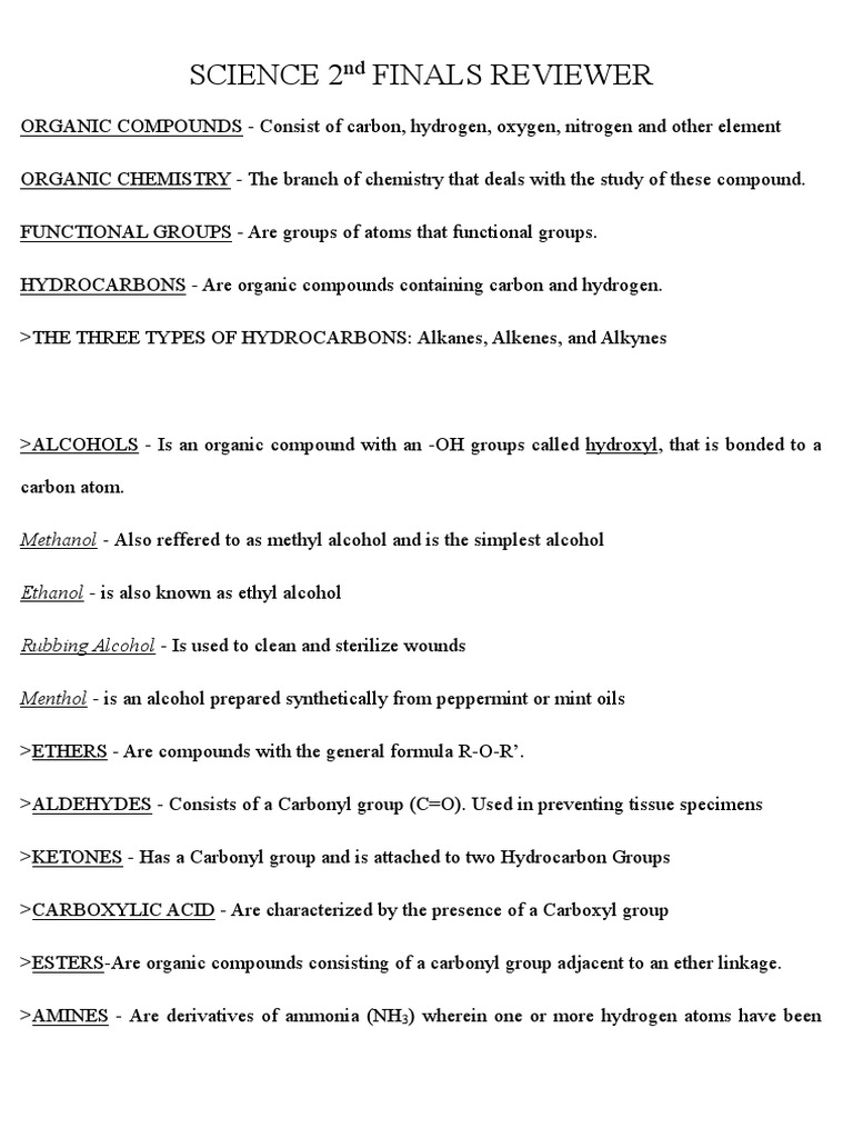 Organic Chemistry Final Review Guide | PDF