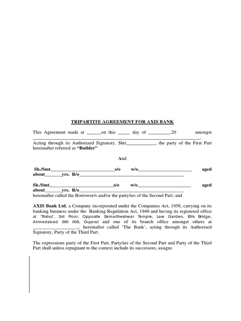 Tripartite Agreement for Home Loan | PDF | Loans | Mortgage Law