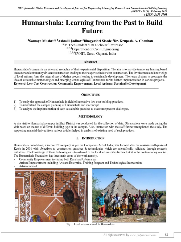 Hunnarshala: Learning From The Past To Build Future | PDF ...