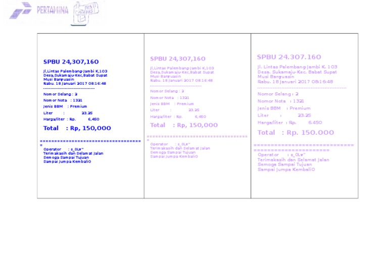 Contoh Spbu | PDF