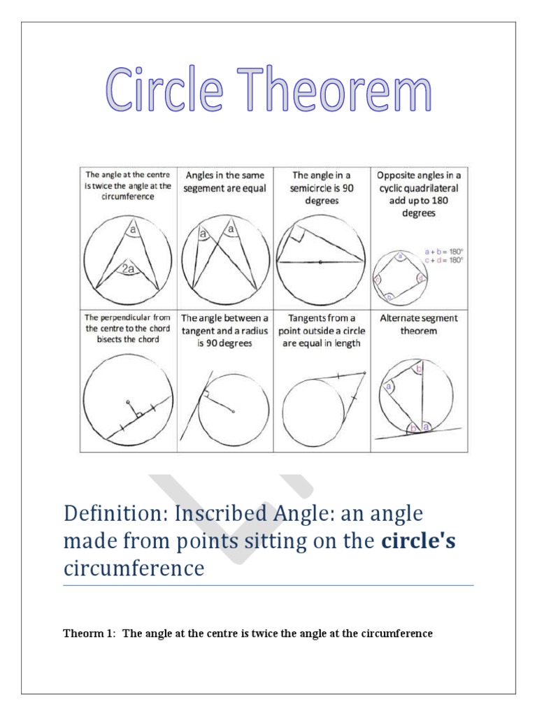 Cicrle Theom Lesson | PDF