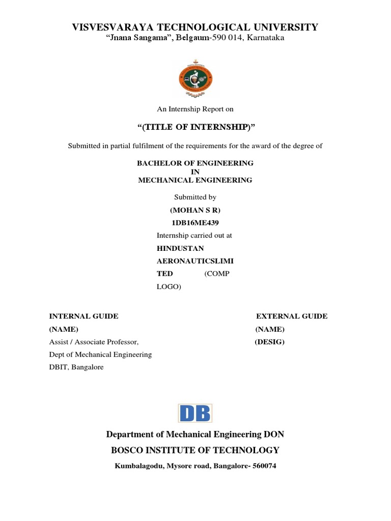 1st & 2nd Page Intern Report | PDF