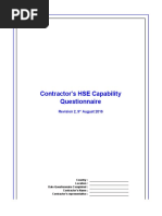 Pre-Tender HSE Qualification Questionnaire and Answers | PDF | Personal ...