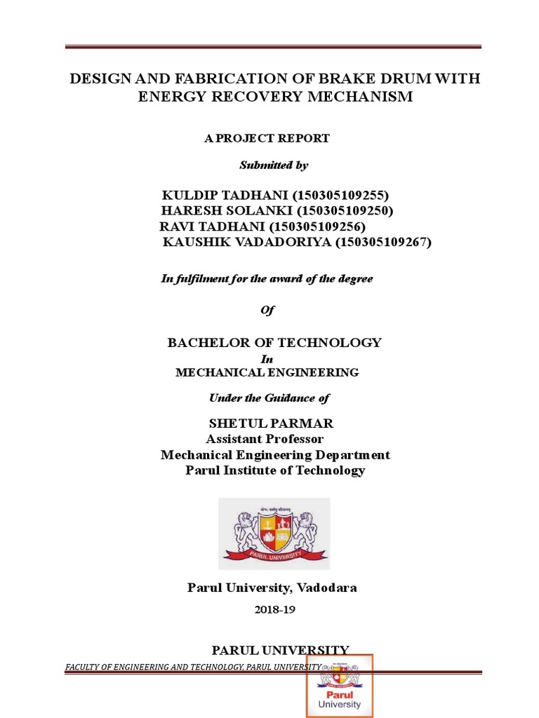 Sample Report For Btech Project | PDF | Pump | Electric Motor