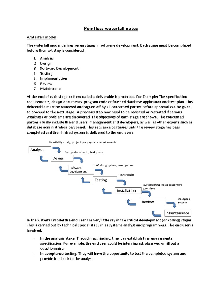 Waterfall Notes | PDF