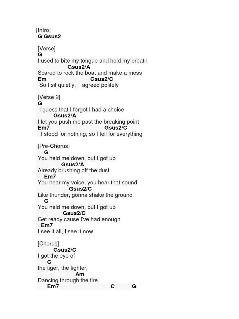 ROAR | PDF | Song Structure | Musical Forms