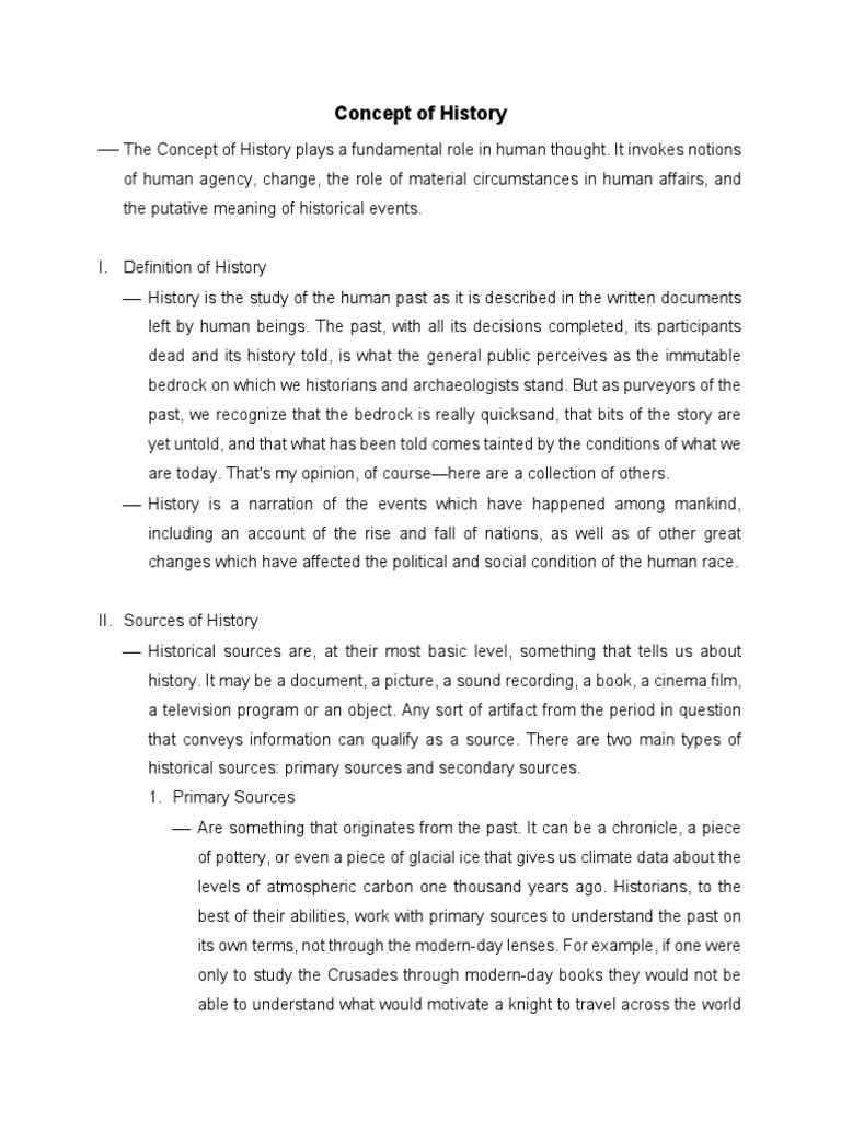 Concept of History | PDF | Scientific Method | Primary Sources