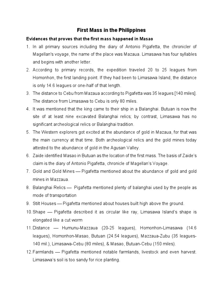 First Mass in The Philippines | PDF