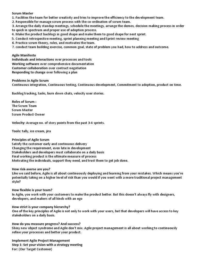 Scrum Master | PDF | Scrum (Software Development) | Agile Software Development