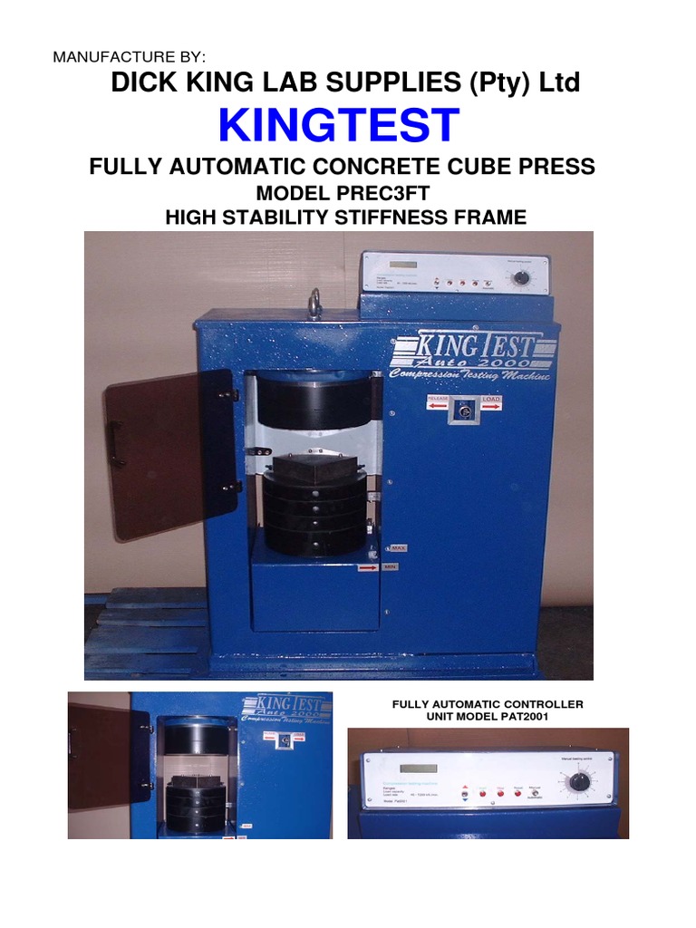 Fully Automatic Concrete Cube Press | PDF | Manufactured Goods | Equipment