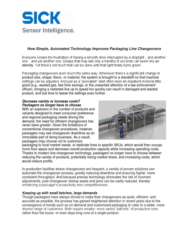 Improved Automated Line Changeover | PDF | Automation | Programmable ...