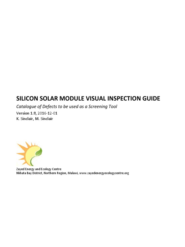 Solar PV Product Visual Inspection Guide | PDF | Solar Panel ...