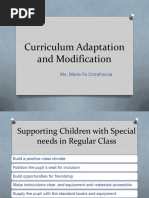 Nine Types of Curriculum Adaptations | PDF | Tutor | Curriculum