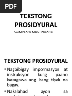 Halimbawa NG Tekstong Prosidyural | PDF
