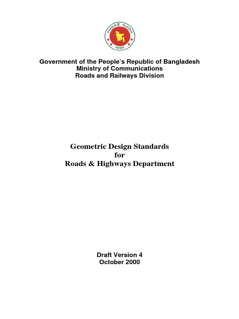 Geometric Design Standards for Roads | PDF | Road | Traffic