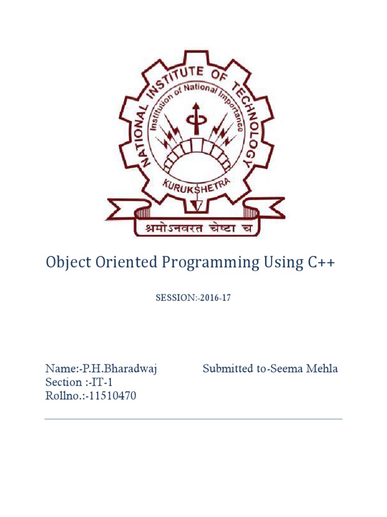 Oops File: C++ Programming Exercises | PDF | Class (Computer ...