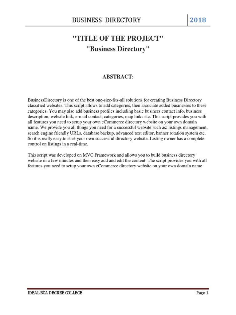 Business Directory Report | PDF | Software Testing | C Sharp ...