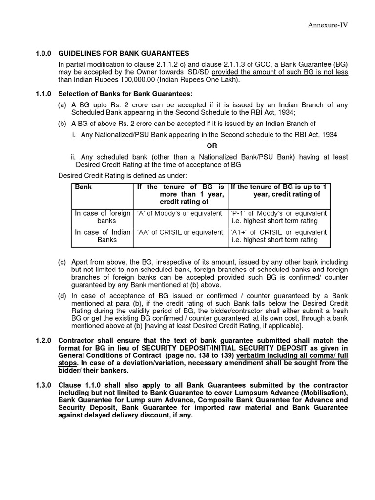 BG Guidelines | PDF | Reserve Bank Of India | Banks
