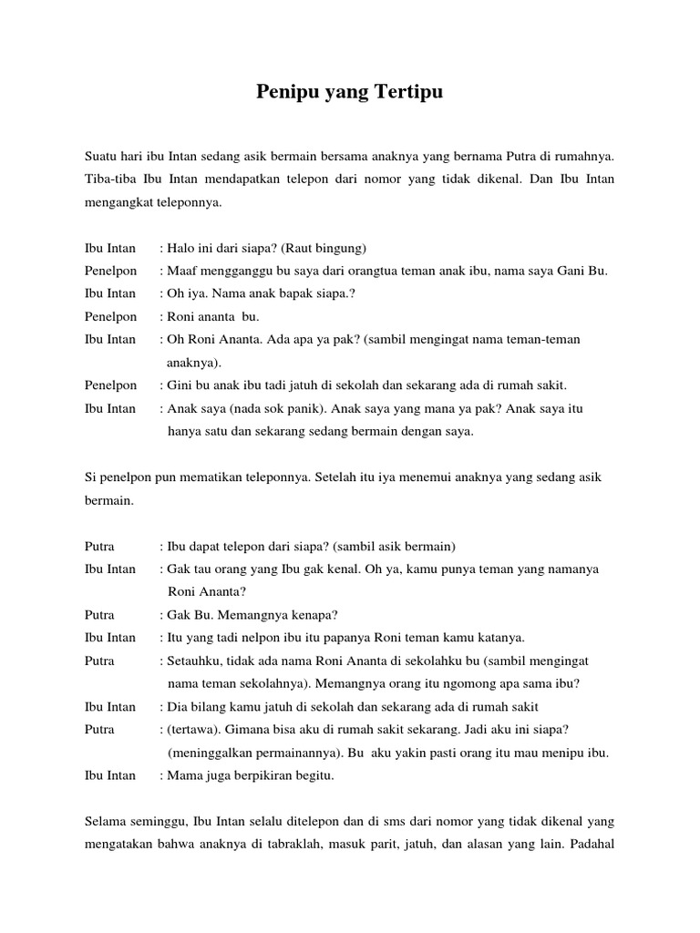 Penipu Yang Tertipu | PDF