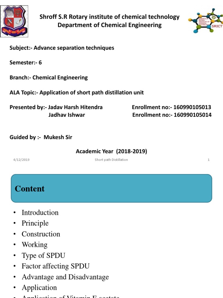 Ast Spdu 1 | PDF | Distillation | Vitamin E
