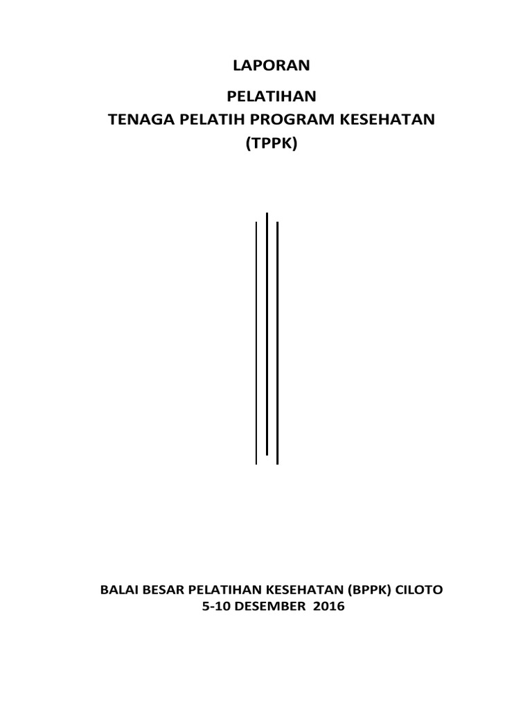 Laporan Pelatihan TPPK | PDF