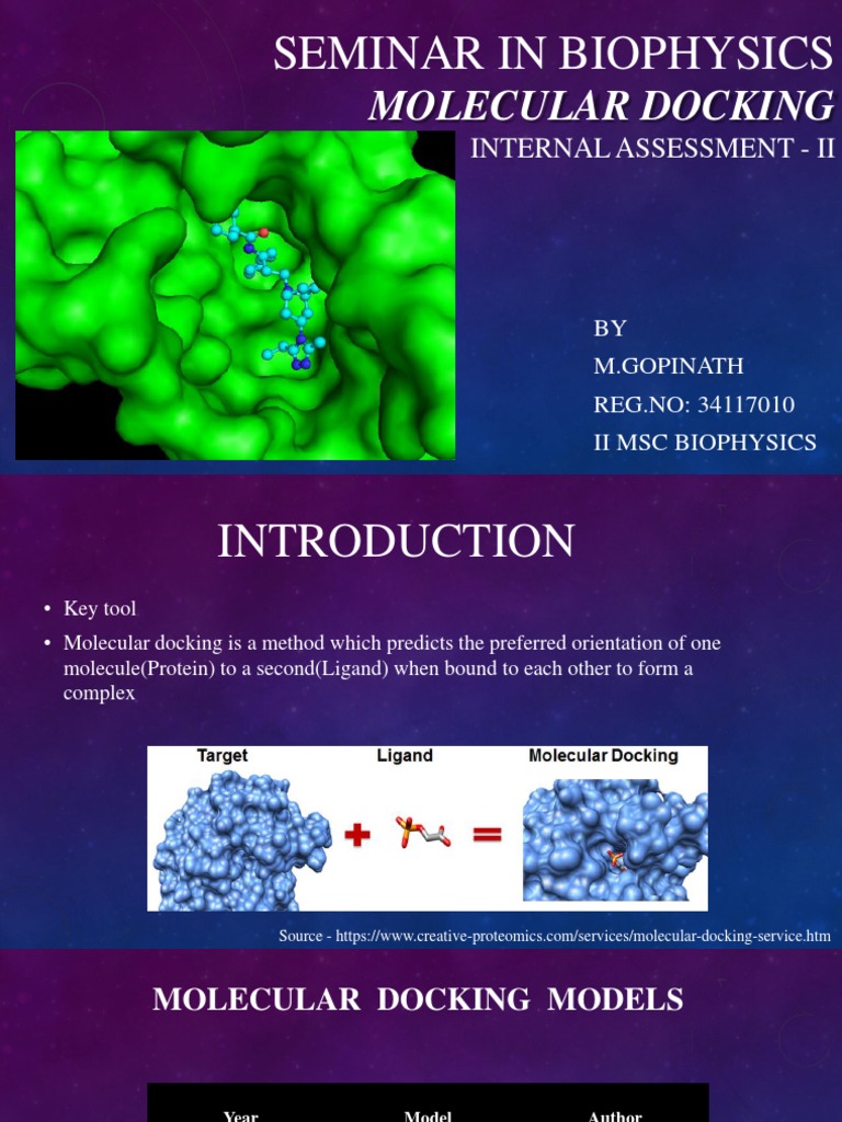 Molecular Docking | PDF | Docking (Molecular) | Ligand (Biochemistry)