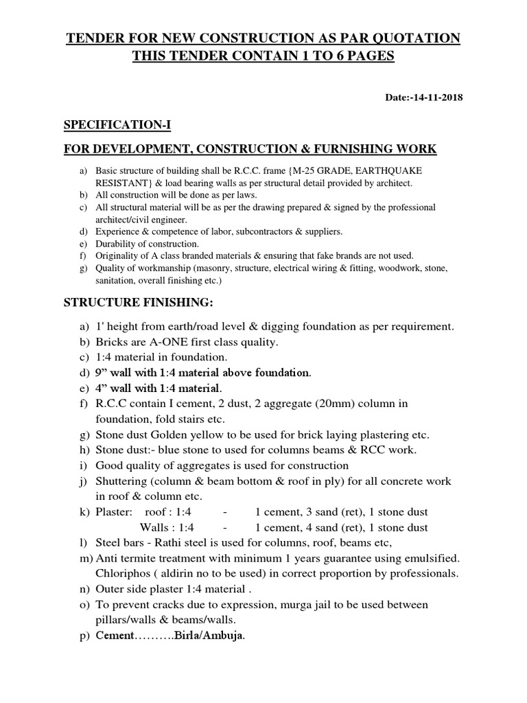 Design N Decor Structure QUOTATION | PDF